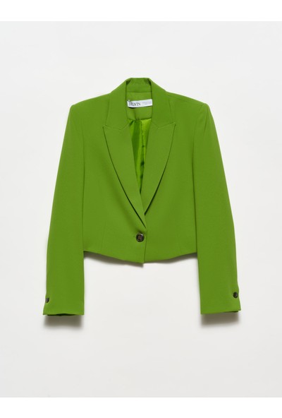 6842 Tek Düğmeli Ceket-Yeşil 6842 Tek Düğmeli Ceket-Yeşil