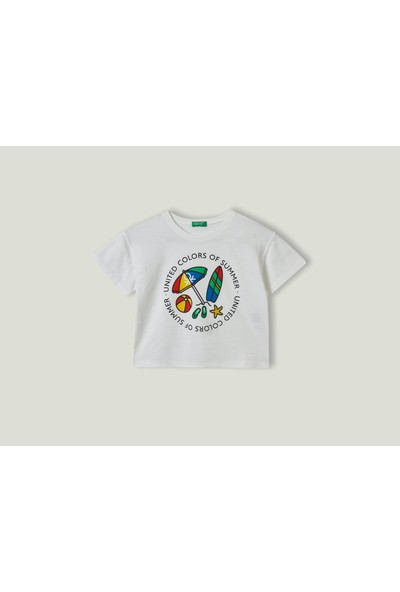 Benetton Arkası Anvelop Kısa Tshirt