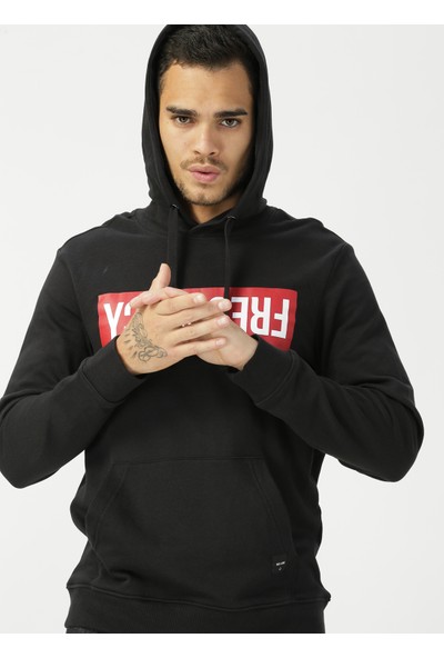 Only & Sons Baskılı Siyah Erkek Sweatshirt