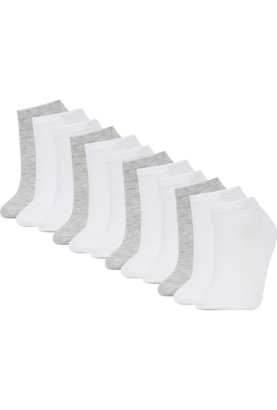 DeFacto Kadın Pamuklu 12'li Kısa Çorap X8620AZNS DeFacto Kadın Pamuklu 12'li Kısa Çorap X8620AZNS