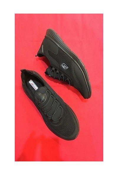 Siyah Büyük Numara Poli Taban Günlük Ayakkabı