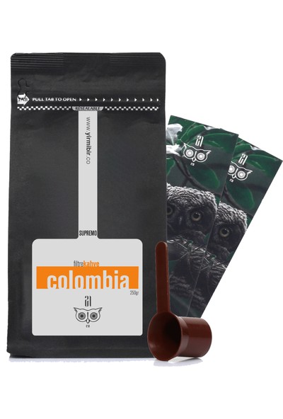 Colombia Supremo Filtre Kahve, Filtreco, Öğütülmüş Kahve, Dünya Kahveleri, Yöresel Kahve, 250 Gram Colombia Supremo Filtre Kahve, Filtreco, Öğütülmüş Kahve, Dünya Kahveleri, Yöresel Kahve, 250 Gram