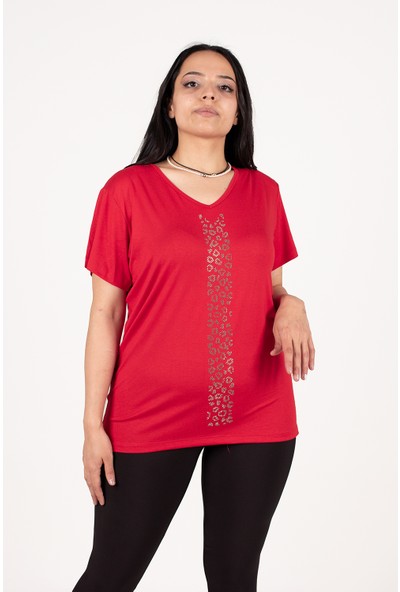 Truva Xxl Büyük Beden Kadın Giyim Ön Taş Şeritli Bluz Çok Renkli BZ830 Truva Xxl Büyük Beden Kadın Giyim Ön Taş Şeritli Bluz Çok Renkli BZ830