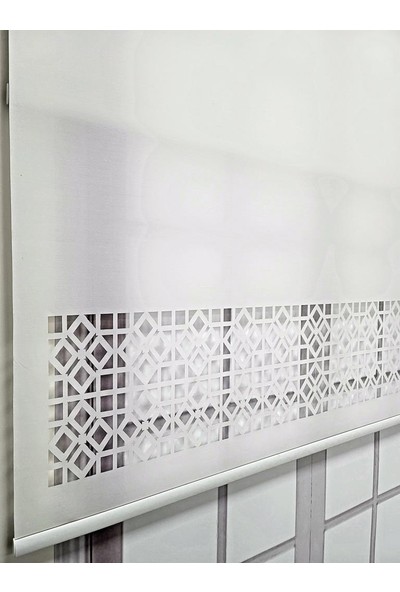 Bbb Çift Mekanizmalı Lazer Kesim Tül ve Stor Perde MLTY1002