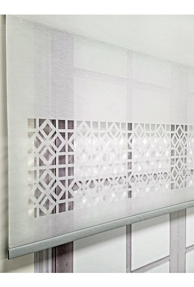 Bbb Çift Mekanizmalı Lazer Kesim Tül ve Stor Perde MLTY1002