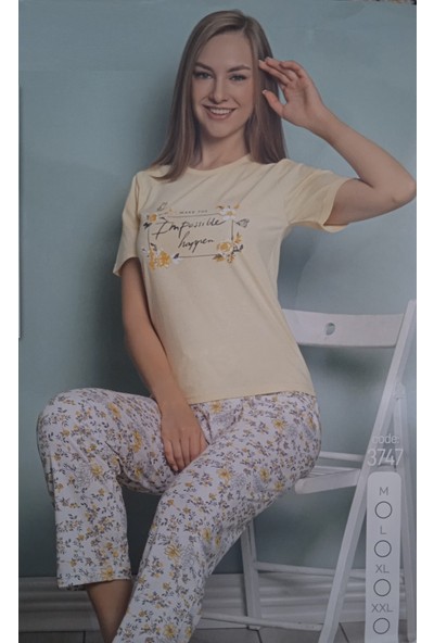 Elegance Sarı Pijama Takımı