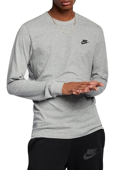 Nike Sportswear Club Erkek Tişört AR5193-063-GRI