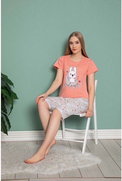 May Mara Kadın Kısa Kol Kaprili Pijama Takımı May Mara Kadın Kısa Kol Kaprili Pijama Takımı