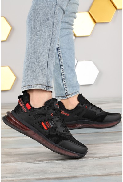 Wickers 2485 Günlük Erkek Spor Ayakkabı Siyah - Kırmızı