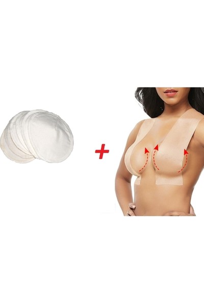 Morcivert Tape Göğüs Diklestirici ve Şekillendirici Bant 5CMX5METRE ve 40 Lı Göğüs Pedi