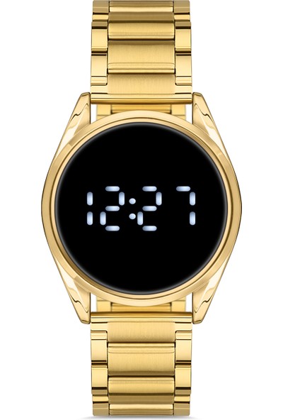Aqua di Polo Kadın Altın Metal Kordonlu Dijital Led Kol Saati APWG027502