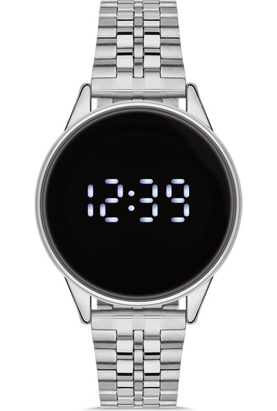 Aqua di Polo Kadın Gümüş Metal Kordonlu Dijital Led Kol Saati APWG029202