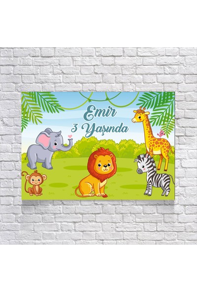 Saredesing Sevimli Hayvanlar Partisi Temalı Doğum Günü Afişi Saredesing Sevimli Hayvanlar Partisi Temalı Doğum Günü Afişi