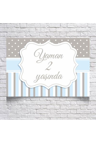 Saredesing Mavi Çizgili Doğum Günü Afişi Saredesing Mavi Çizgili Doğum Günü Afişi