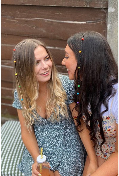 Voilove Renkli Saç Örgü Boncuğu