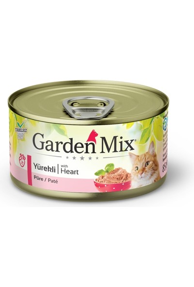 Pets Gardenmix Kıyılmış Yürekli Tahılsız Konserve Kedi Maması 85G Pets Gardenmix Kıyılmış Yürekli Tahılsız Konserve Kedi Maması 85G