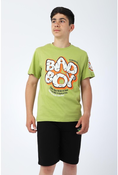 Pina Kids Erkek Çocuk T-Shirt Şort Yazlık Takım Bad Boy Baskılı Pina Kids Erkek Çocuk T-Shirt Şort Yazlık Takım Bad Boy Baskılı