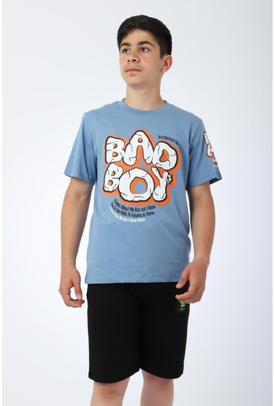 Pina Kids Erkek Çocuk T-Shirt Şort Yazlık Takım Bad Boy Baskılı Pina Kids Erkek Çocuk T-Shirt Şort Yazlık Takım Bad Boy Baskılı