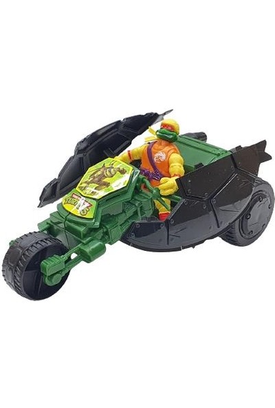 Gürkan Ninja Kaplumbağalar Çek Bırak Araçlı Figür Set - TBG178609-SIYAH