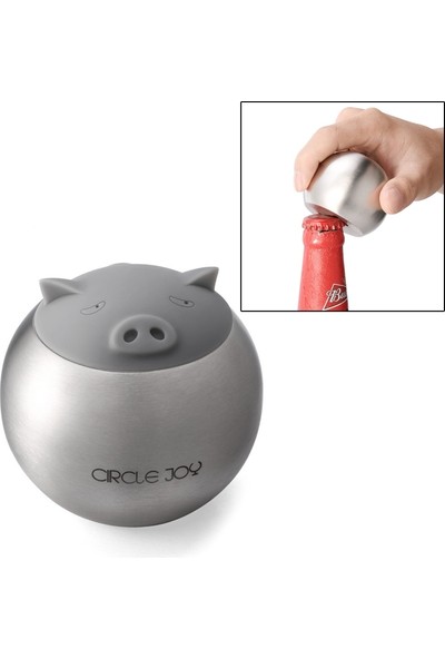 Xiaomi Youpin Circle Joy Domuz Şekli Şişe Açıcı Gümüş 70 x 70 x 70 mm. (Yurt Dışından)