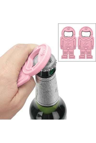 Yue Store 2 Adet Yaratıcı Bira Şişesi Açıcı Pembe 30 x 100 x 160 mm. (Yurt Dışından)