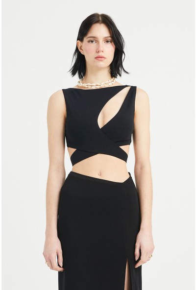 Iamnotbasıc Kadın Siyah Alexa Üst