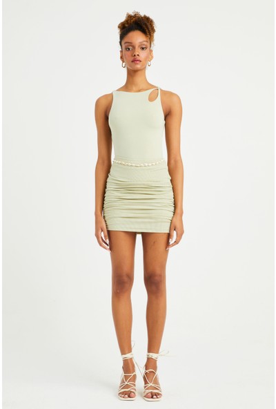 Iamnotbasıc Heidi Etek - Fıstık Yeşili