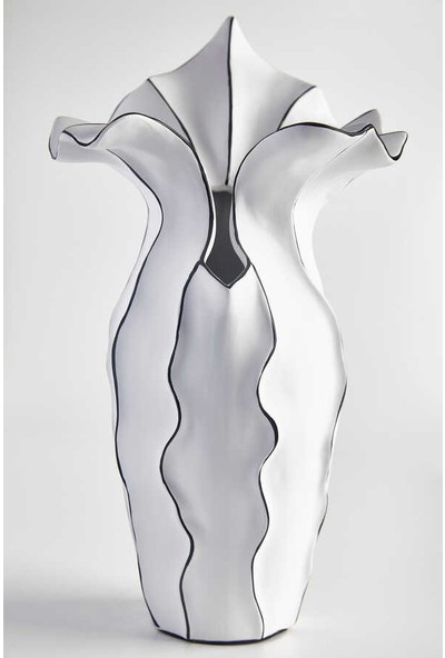Deeps Home Beyaz Kraliçe Seramik Vazo Deeps Home Beyaz Kraliçe Seramik Vazo