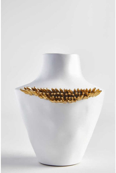 Deeps Home Valentin Beyaz Seramik Vazo Deeps Home Valentin Beyaz Seramik Vazo