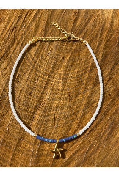 Cmn Moda Kum Boncuklu Deniz Yıldızı Figürlü Halhal