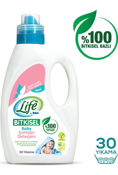 Life by Fakir %100 Bitkisel Bazlı Vegan Sıvı Bebek Çamaşır Deterjanı 1500 Ml (30 Yıkama) Life by Fakir %100 Bitkisel Bazlı Vegan Sıvı Bebek Çamaşır Deterjanı 1500 Ml (30 Yıkama)