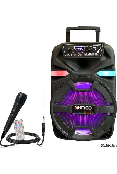 Kimiso Seyyar Anfi El Mikrofonlu 30CM 20W Bt/usb/sd Ledli QS-1210