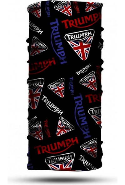 Dair Aksesuar Truimph Desenli Motosiklet Boyunluk Bandana