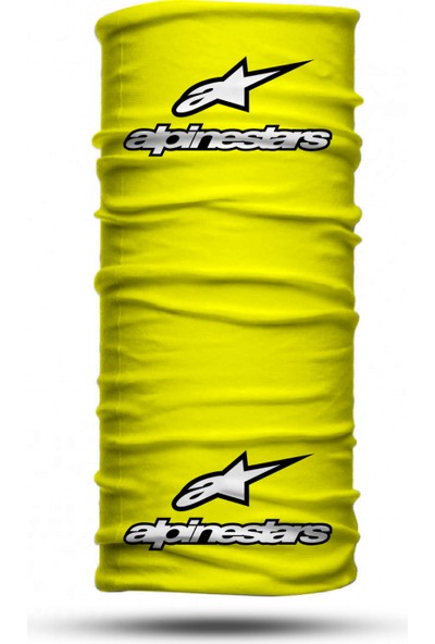 Dair Aksesuar Sarı Alpinestars Motosiklet Boyunluk Bandana