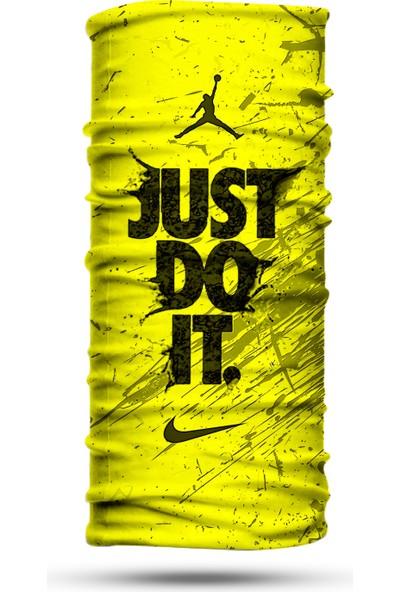 Dair Aksesuar Sarı Just Do It. Motosiklet Boyunluk Bandana