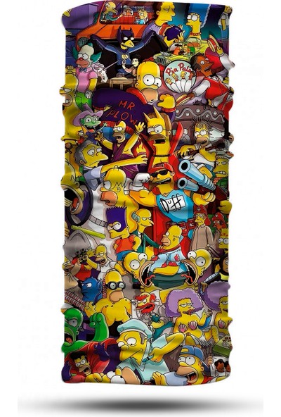 Dair Aksesuar Simpsons Motosiklet Boyunluk Bandana