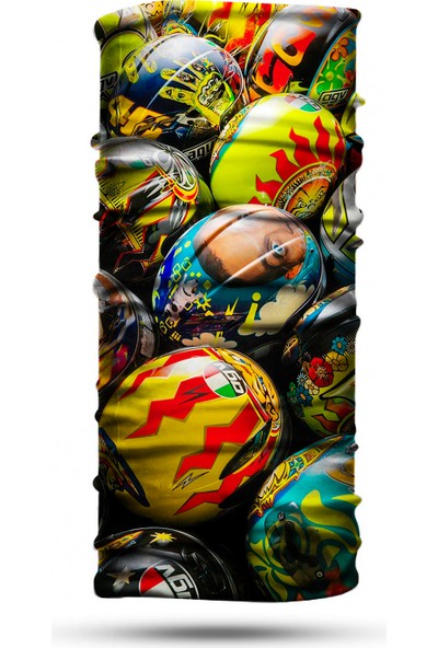 Dair Aksesuar Agv Kask Desenli Motosiklet Boyunluk Bandana