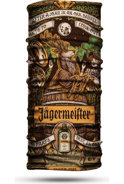 Dair Aksesuar Jagermeister Motosiklet Boyunluk Bandana Dair Aksesuar Jagermeister Motosiklet Boyunluk Bandana