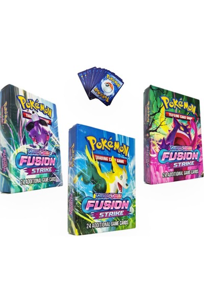 Masho Trend Fusion Strike Pokemon Oyun Kartı 3 Paket - 75 Adet Oyun Kartları Nostalji Pikachu Kart Pokemon Kart Masho Trend Fusion Strike Pokemon Oyun Kartı 3 Paket - 75 Adet Oyun Kartları Nostalji Pikachu Kart Pokemon Kart