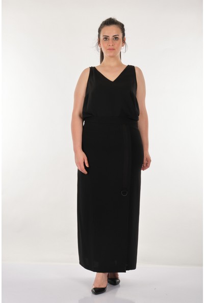 Gala-Xi Büyük Beden Siyah Kadın Etek 22112001038 Gala-Xi Büyük Beden Siyah Kadın Etek 22112001038