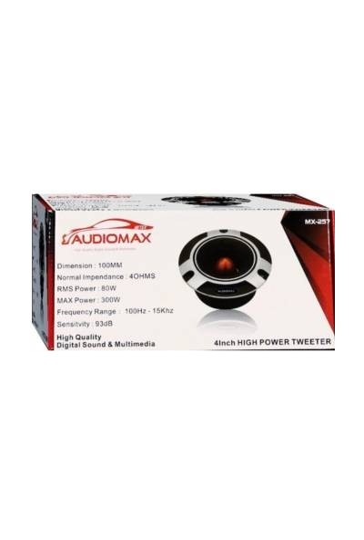 Audiomax MX-257 10 cm 600 Watt Dome Tweeter Audiomax MX-257 10 cm 600 Watt Dome Tweeter