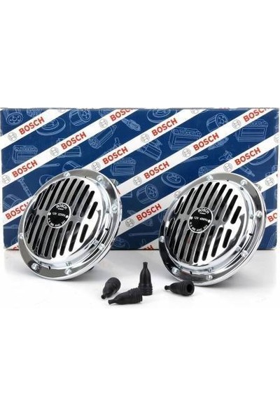 Bosch Yüksek Ses Süperton Büyük Kafa Nikelaj Korna 12V 325/400hz 110DB Bosch Yüksek Ses Süperton Büyük Kafa Nikelaj Korna 12V 325/400hz 110DB