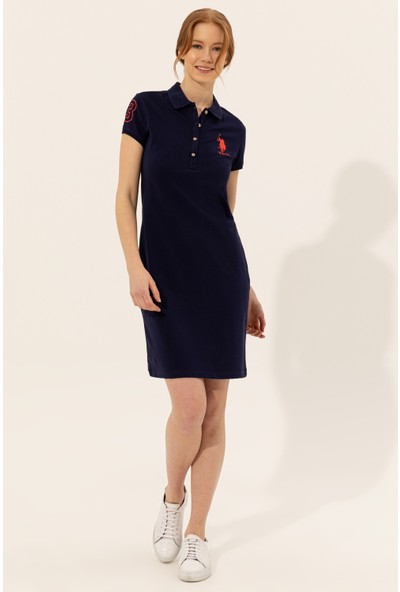 U.S. Polo Assn. Kadın Lacivert Örme Elbise 50248992-VR033