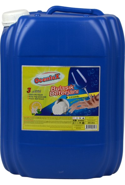 Ocentox Bulaşık Deterjanı Limon 20 Litre Ocentox Bulaşık Deterjanı Limon 20 Litre