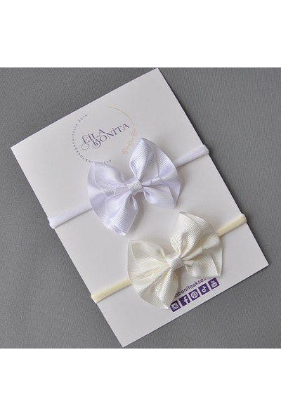 Lila Bonita El Yapımı 2'li Beyaz-Krem Kız Bebek-Çocuk Iz Yapmaz Kurdele Kruvaze Fiyonk Model Saç Bandı/bandanası Lila Bonita El Yapımı 2'li Beyaz-Krem Kız Bebek-Çocuk Iz Yapmaz Kurdele Kruvaze Fiyonk Model Saç Bandı/bandanası