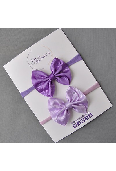 Lila Bonita El Yapımı 2'li Mor-Lila Kız Bebek-Çocuk Iz Yapmaz Kurdele Kruvaze Fiyonk Model Saç Bandı/bandanası Lila Bonita El Yapımı 2'li Mor-Lila Kız Bebek-Çocuk Iz Yapmaz Kurdele Kruvaze Fiyonk Model Saç Bandı/bandanası