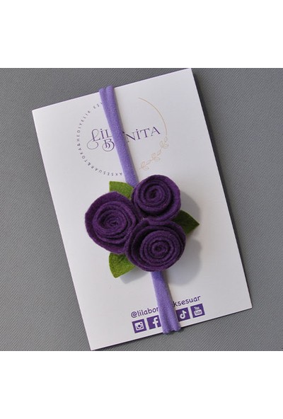 Lila Bonita El Yapımı Mor Kız Bebek-Çocuk Iz Yapmaz Keçe Gül Bahçesi Model Saç Bandı/bandanası Lila Bonita El Yapımı Mor Kız Bebek-Çocuk Iz Yapmaz Keçe Gül Bahçesi Model Saç Bandı/bandanası