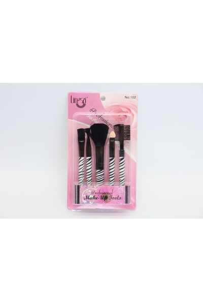 Accesstory Zebra Desenli 5'li Makyaj Fırça Seti