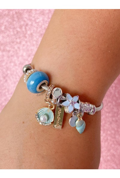 DaisyJw Deniz Kabuğu Pandora Çelik Bileklik