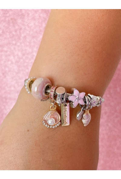 DaisyJw Deniz Kabuğu Pandora Çelik Bileklik